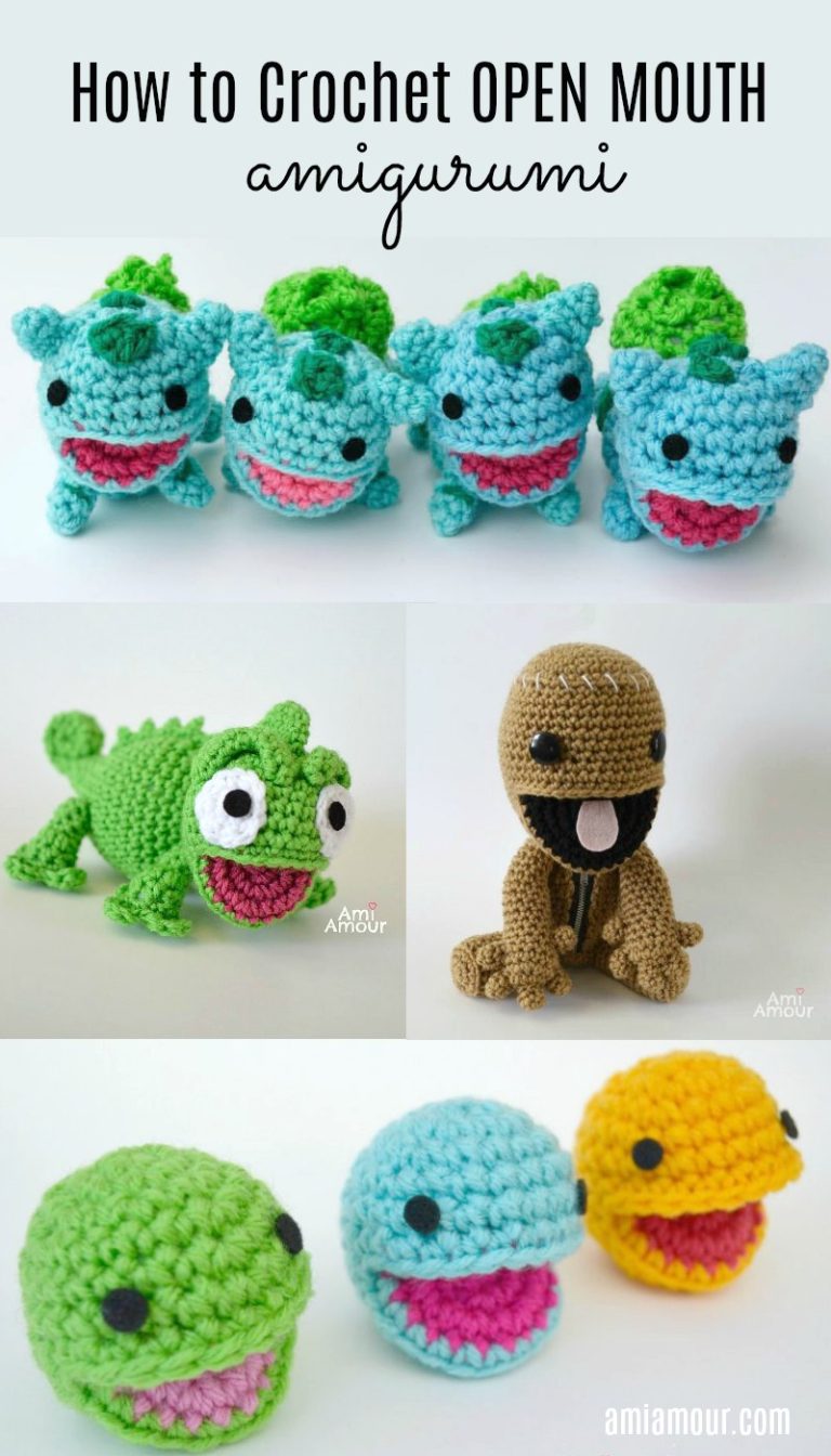 How to Crochet Open Mouth Amigurumi - Ami Amour