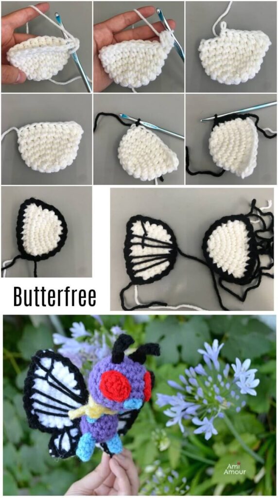 Butterfree Amigurumi - Pokemon Crochet Pattern - FREE - Ami Amour