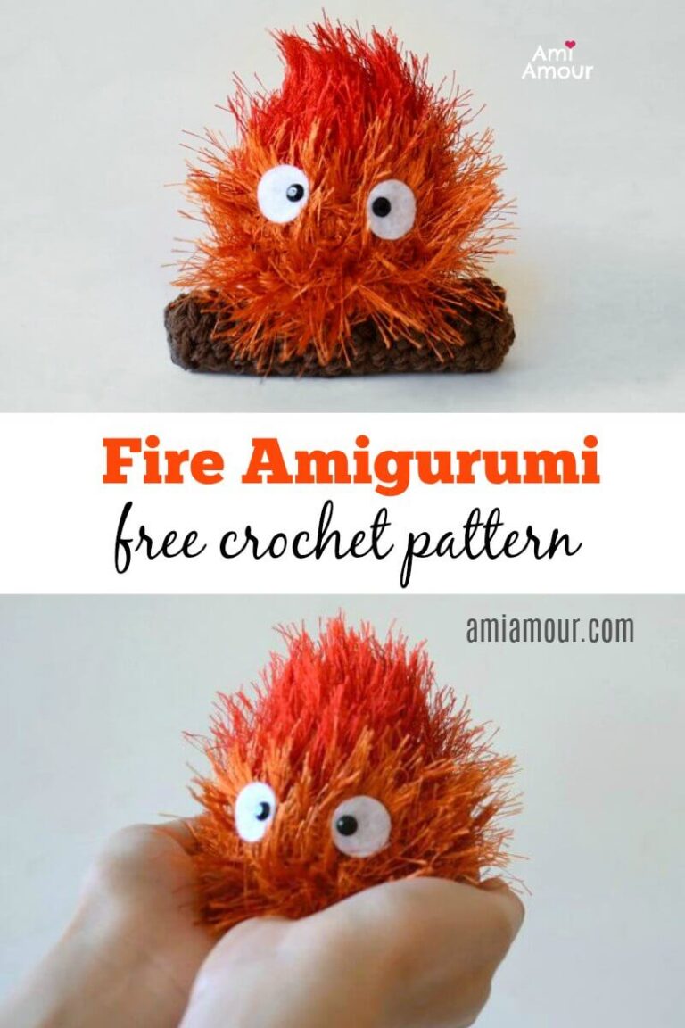 Calcifer Amigurumi - Fire Crochet Pattern - FREE - Ami Amour