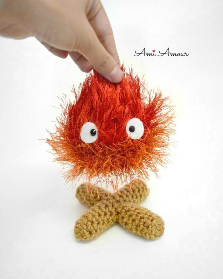 Calcifer Amigurumi - Fire Crochet Pattern - FREE - Ami Amour
