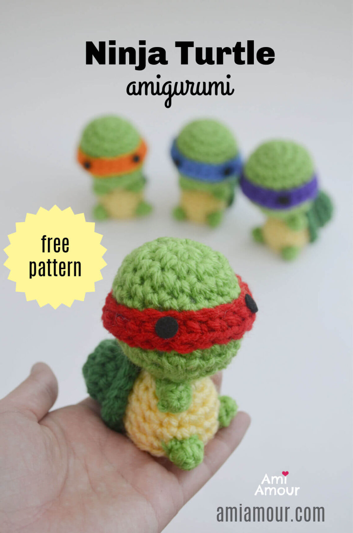 Ninja Turtle Amigurumi - Free Crochet Pattern - Ami Amour
