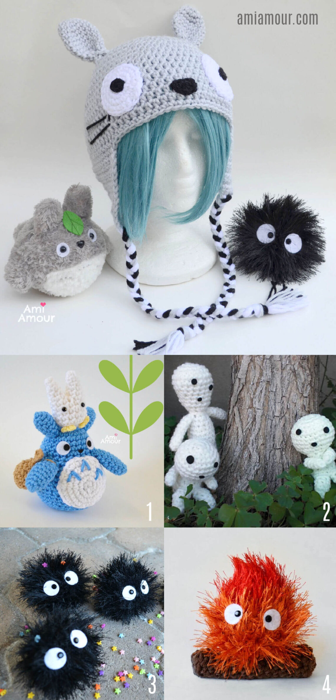 Crochet Totoro Hat - Free Pattern - Studio Ghibli - Ami Amour
