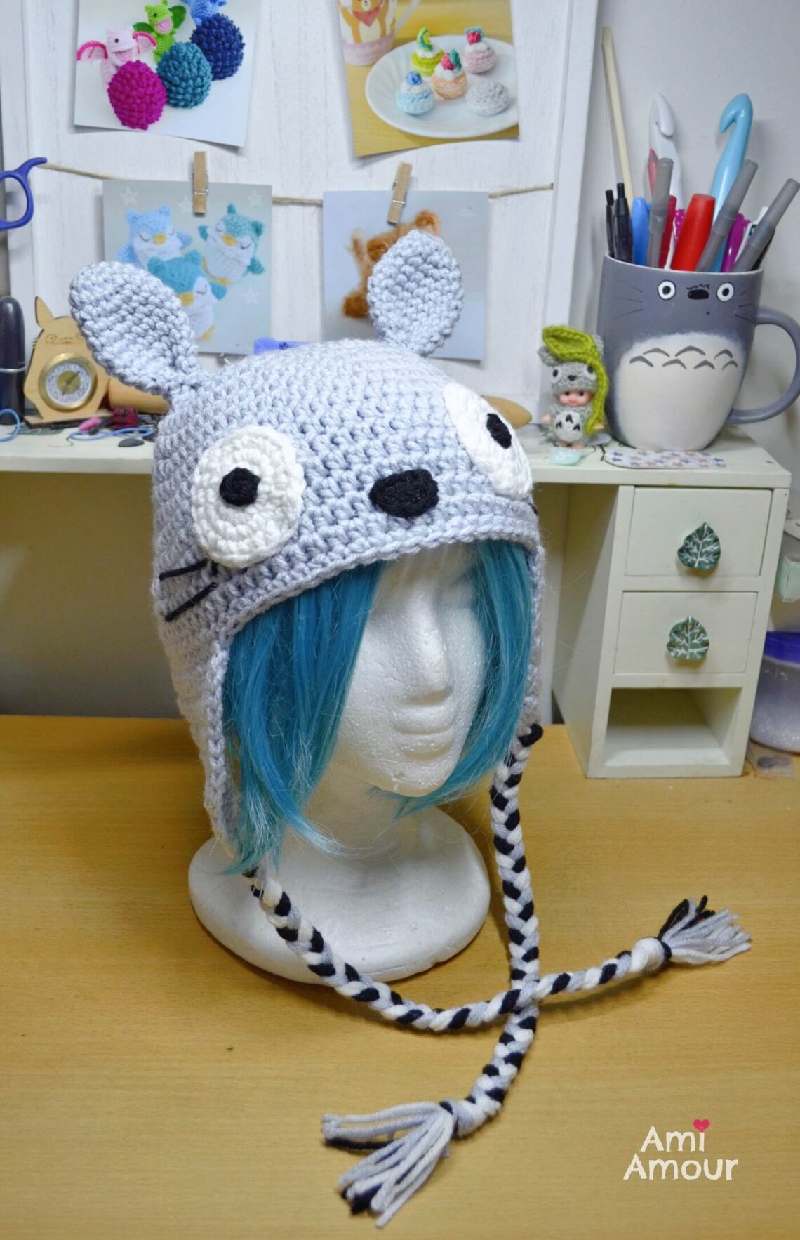 Crochet Totoro Hat - Free Pattern - Studio Ghibli - Ami Amour