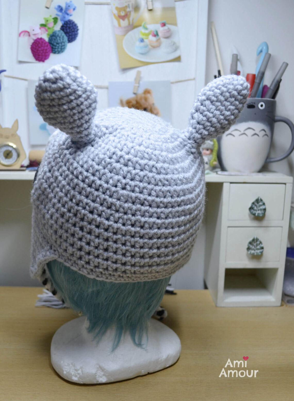 Crochet Totoro Hat - Free Pattern - Studio Ghibli - Ami Amour
