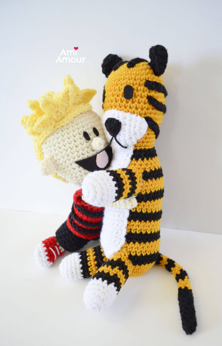 Calvin and Hobbes - Free Crochet Pattern - Ami Amour