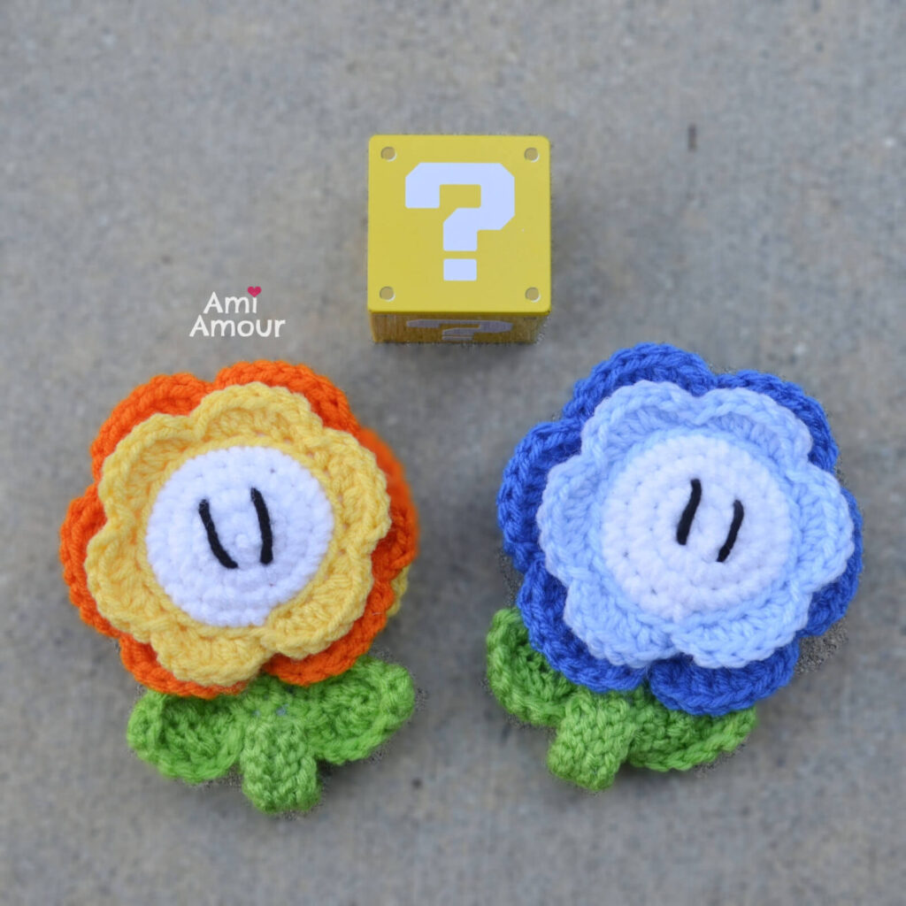 Mario Fire Flower - Free Crochet Pattern - Ami Amour