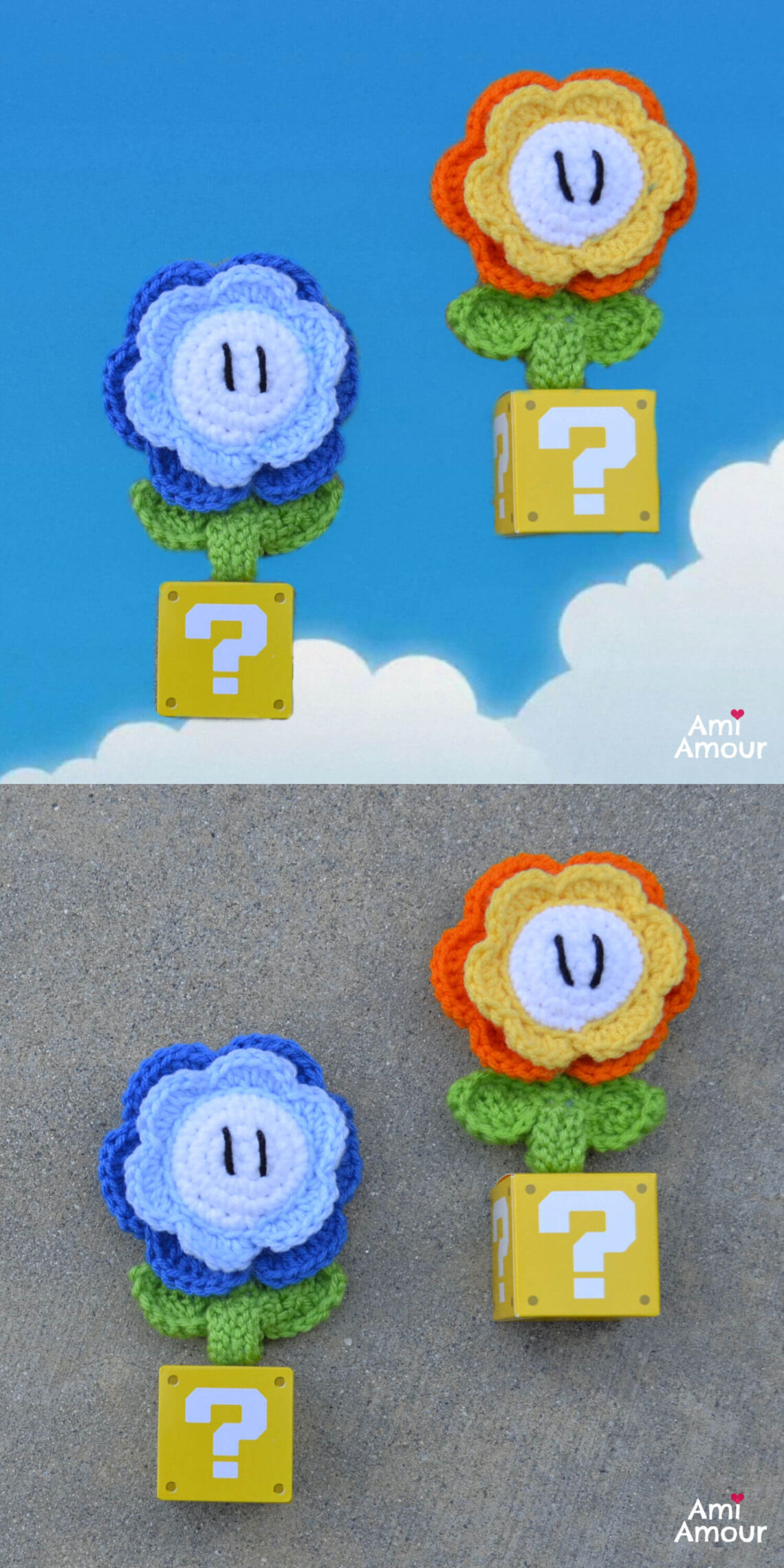 Mario Fire Flower - Free Crochet Pattern - Ami Amour