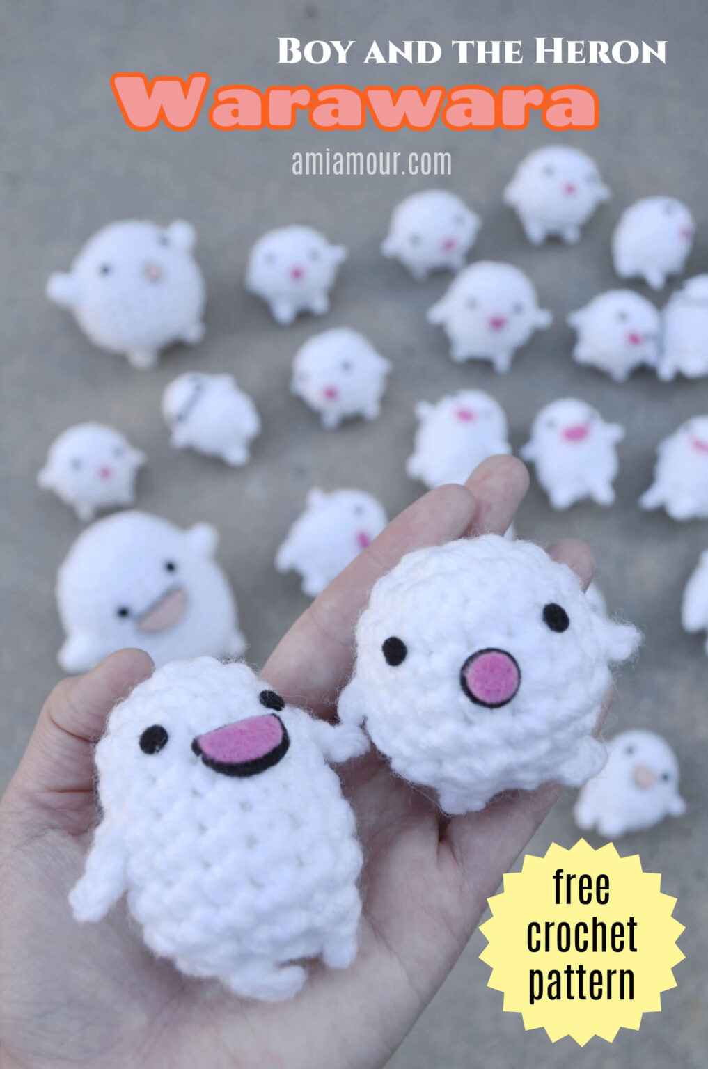 Warawara Crochet Pattern - Boy and the Heron - Ami Amour