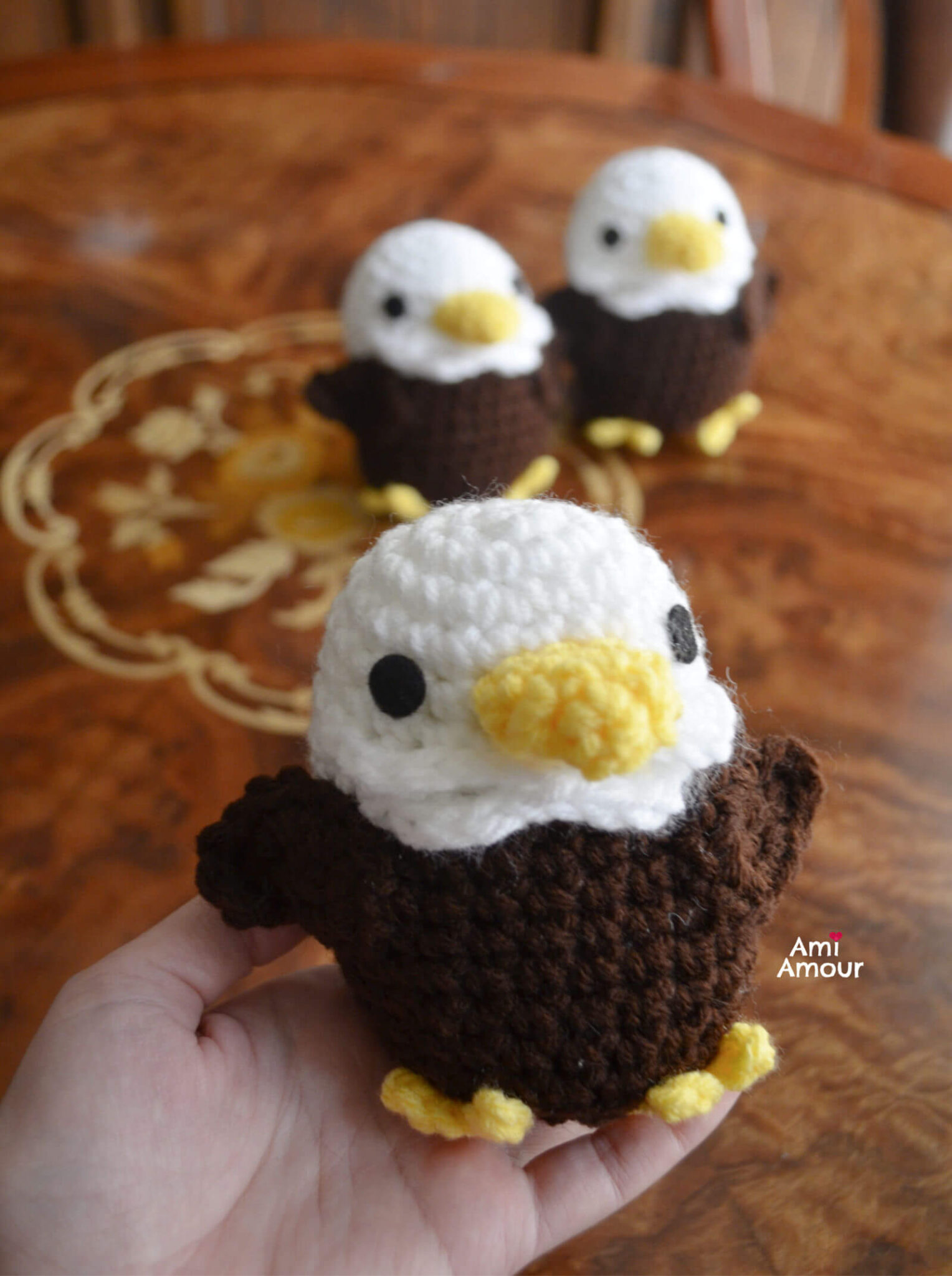 Bald Eagle Amigurumi - Free Crochet Pattern - Ami Amour