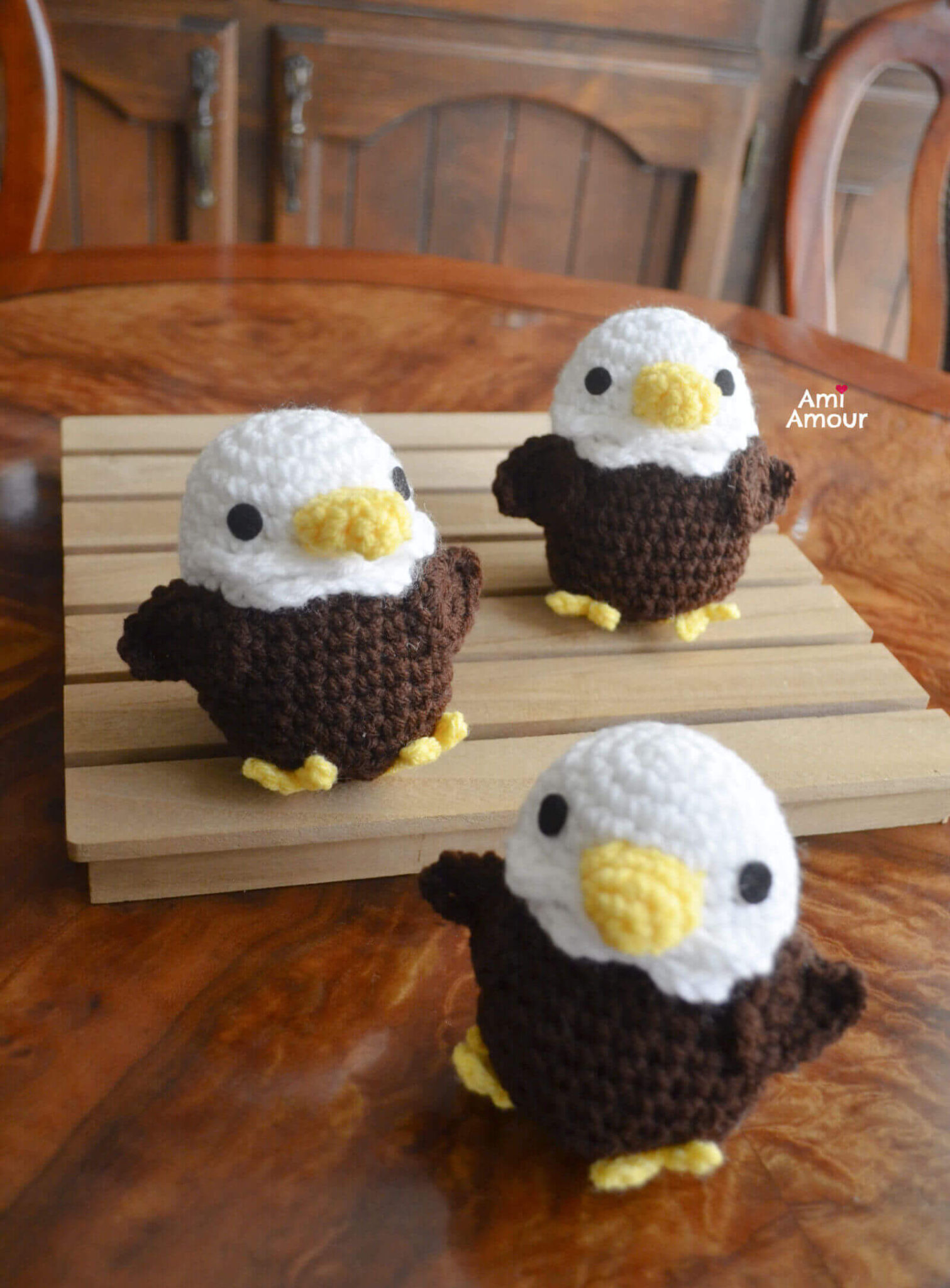 Bald Eagle Amigurumi - Free Crochet Pattern - Ami Amour