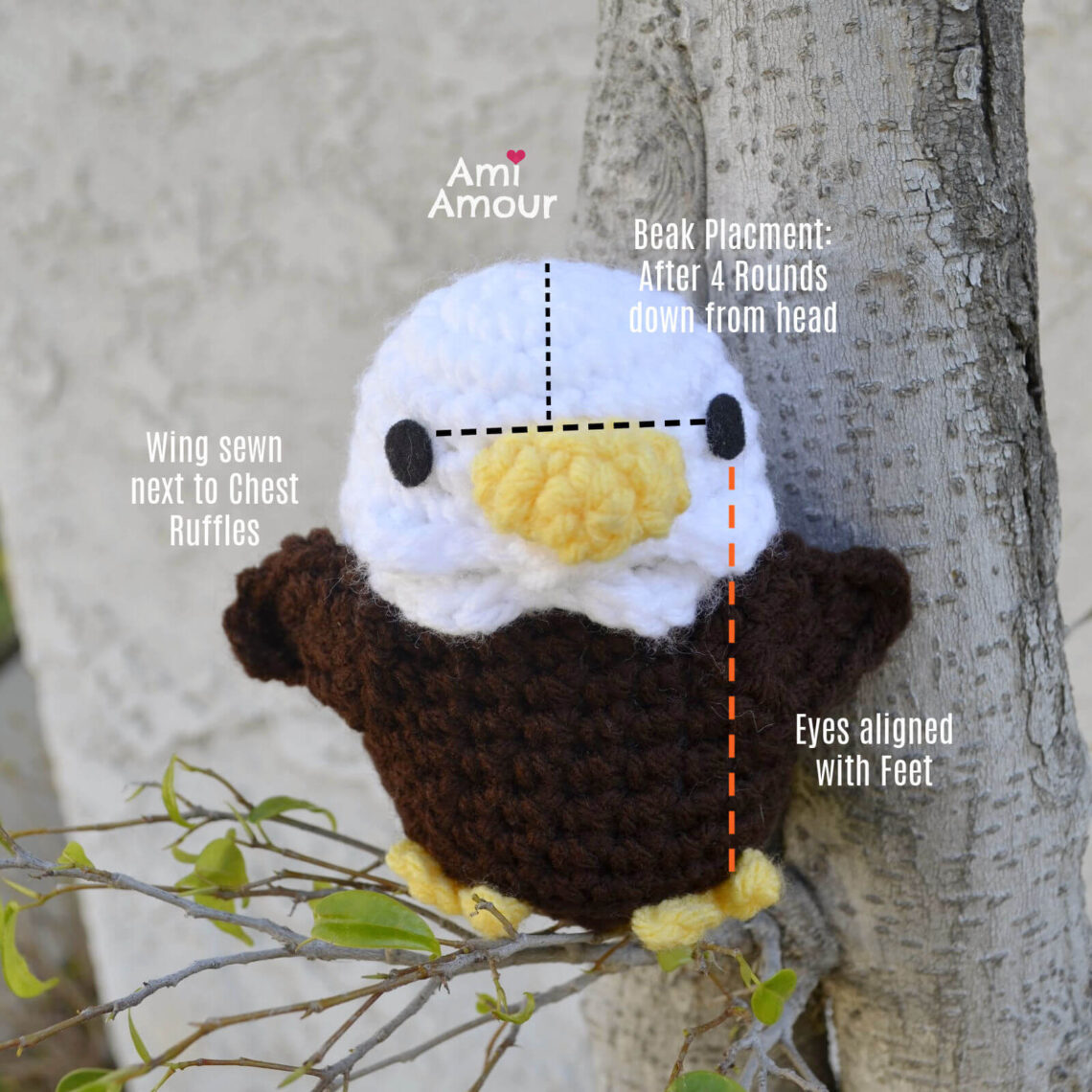 Bald Eagle Amigurumi - Free Crochet Pattern - Ami Amour