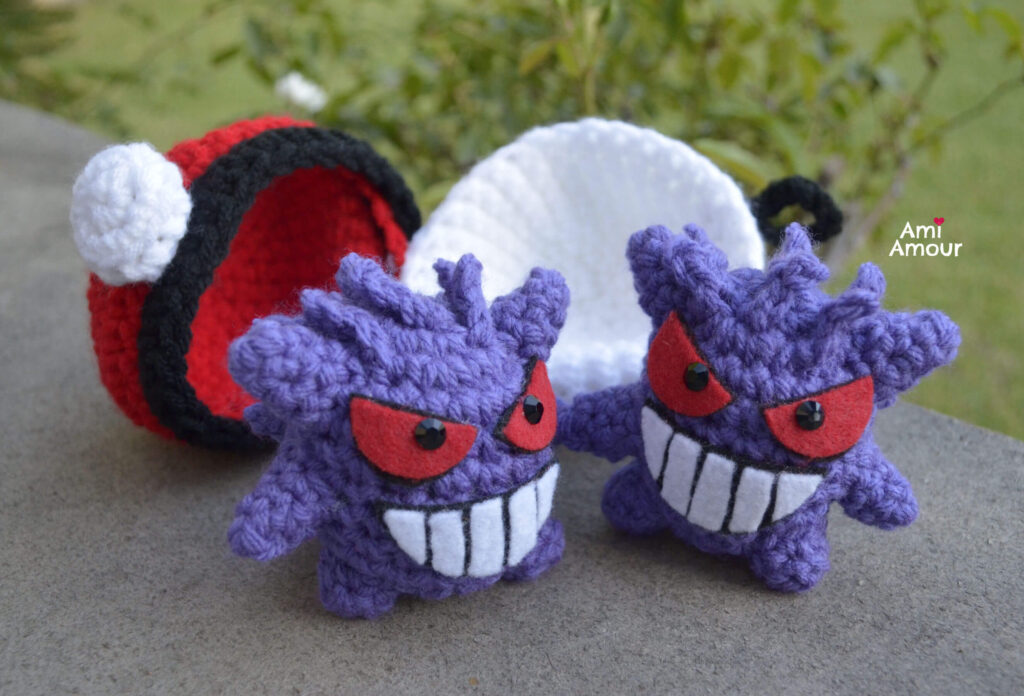 Gengar Amigurumi - Pokemon Crochet Pattern - FREE - Ami Amour