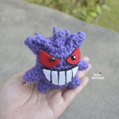 Gengar Amigurumi - Pokemon Crochet Pattern - FREE - Ami Amour