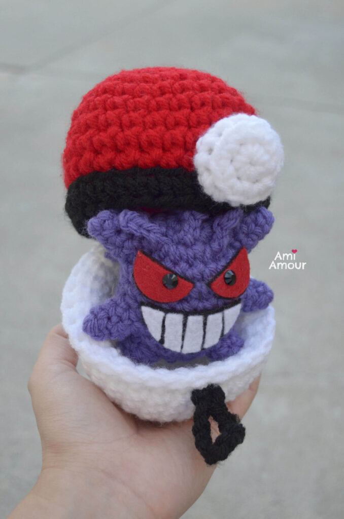 Gengar Amigurumi - Pokemon Crochet Pattern - FREE - Ami Amour