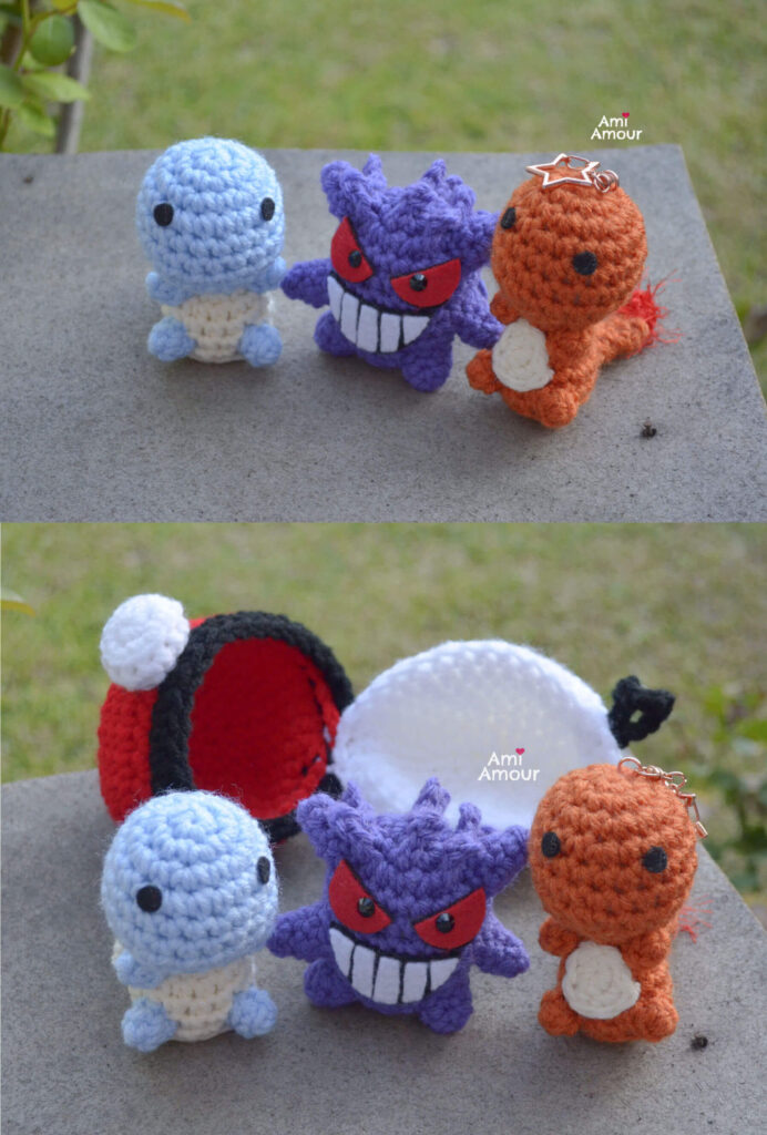 Gengar Amigurumi - Pokemon Crochet Pattern - FREE - Ami Amour