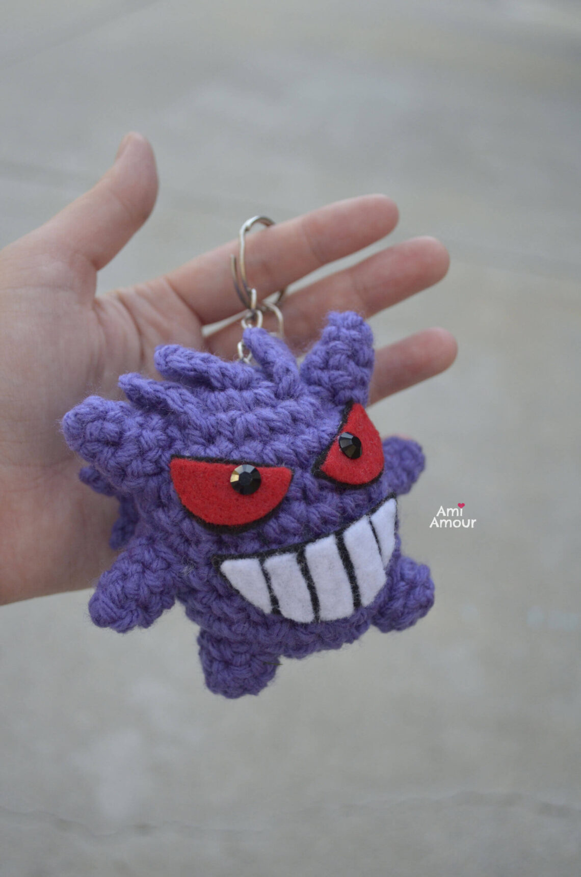 Gengar Amigurumi - Pokemon Crochet Pattern - FREE - Ami Amour