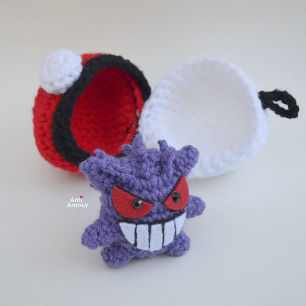 Gengar Amigurumi - Pokemon Crochet Pattern - FREE - Ami Amour