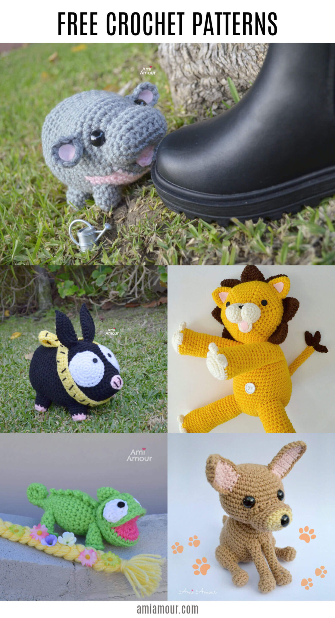 Baby Hippo Amigurumi - MOO DENG - Free Crochet Pattern - Ami Amour