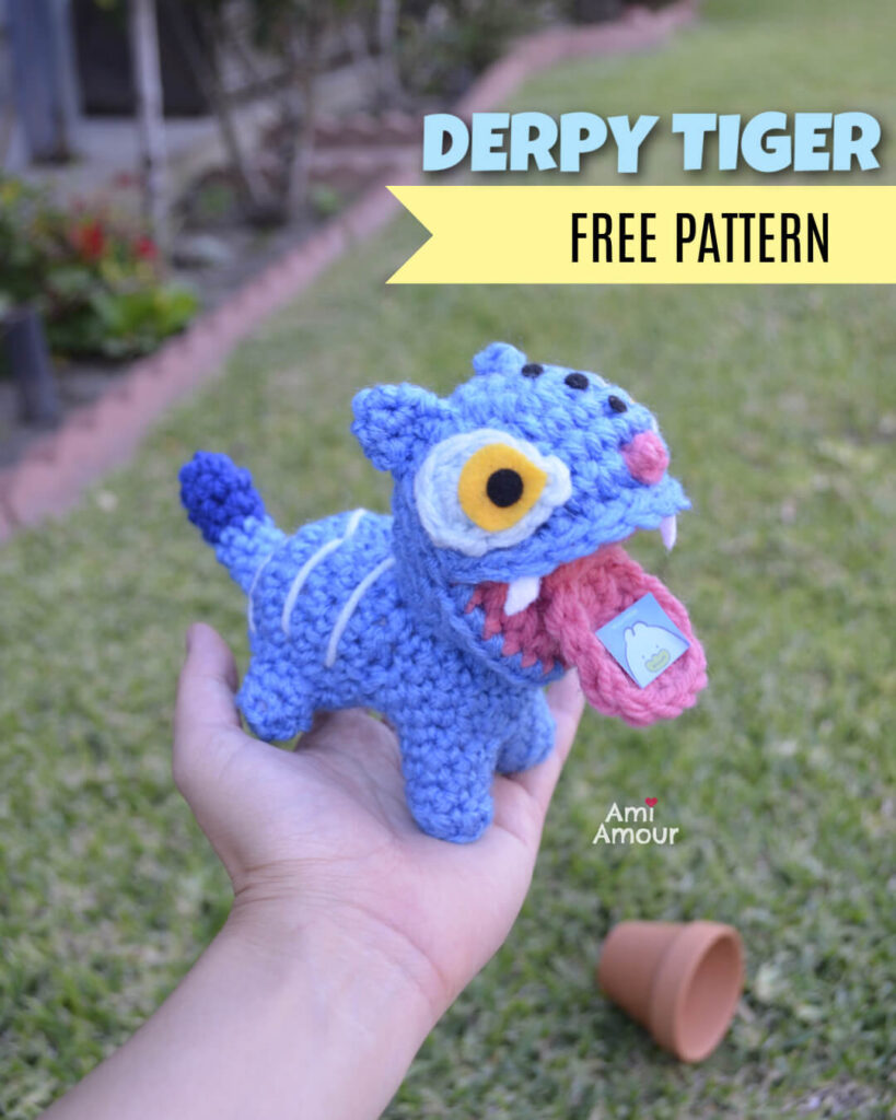 Derpy Tiger Crochet Pattern - Kpop Demon Hunters - FREE - Ami Amour