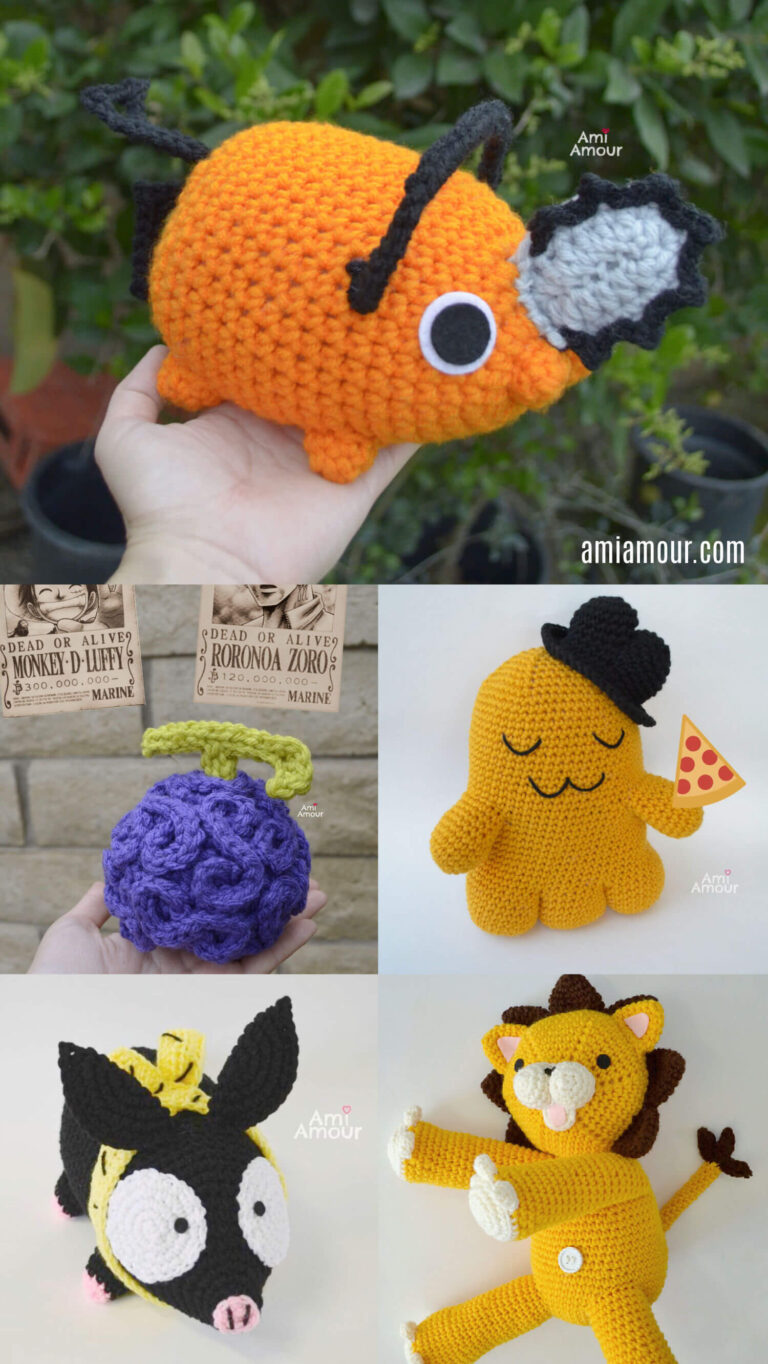 Pochita Crochet Pattern - Chainsaw Man - FREE - Ami Amour