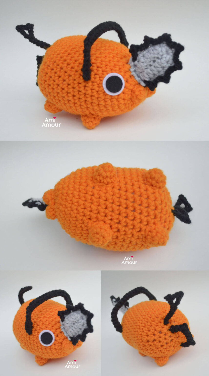 Pochita Crochet Pattern - Chainsaw Man - FREE - Ami Amour