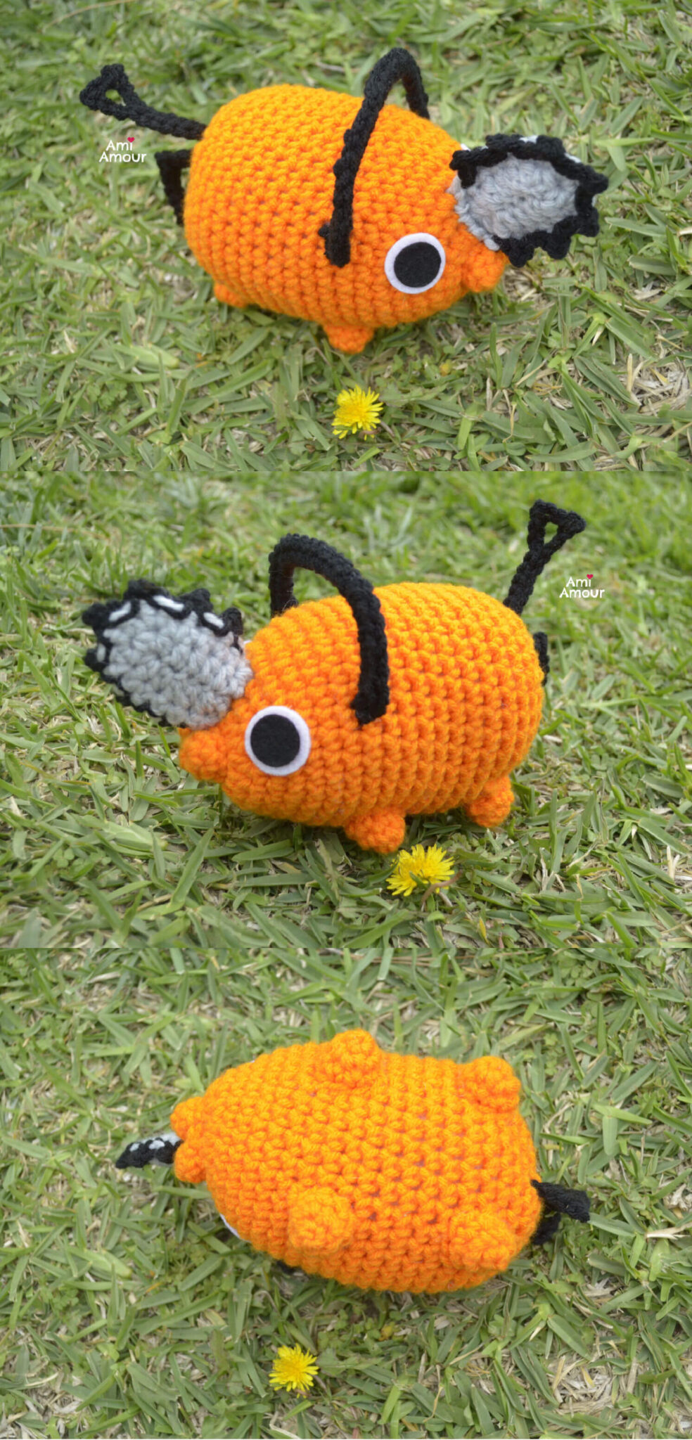 Pochita Crochet Pattern - Chainsaw Man - FREE - Ami Amour